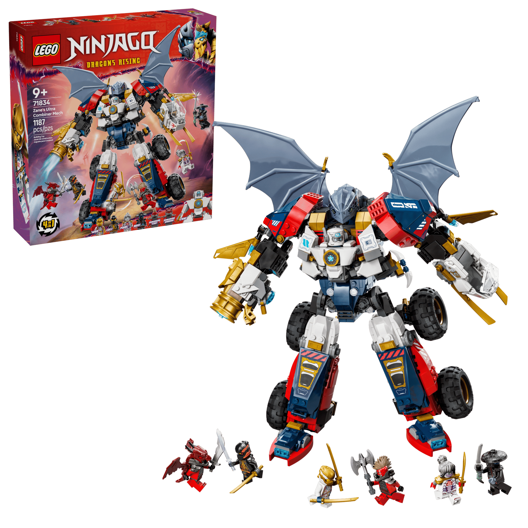 Конструктор LEGO Ninjago 71834 Ультракомбо-робот Зейна, 1187 дет.