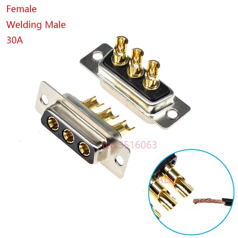 ALINSIN разъём D-Sub 3W3 30A золотистый DB3 3-контактный Welding Female