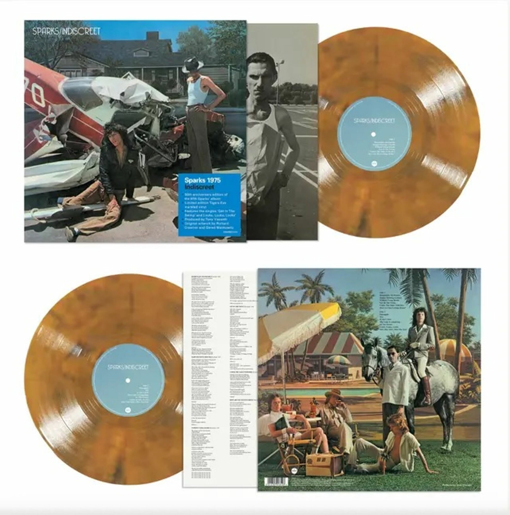 Виниловая пластинка Sparks - Indiscreet (50th Anniversary) (Limited Edition) (Tigers Eye Marble Vinyl) (LP) (1 LP)