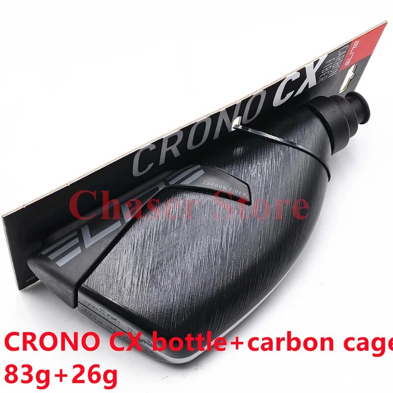 Бутылка для воды Crono CX 500 мл + карбоновая клетка, черная