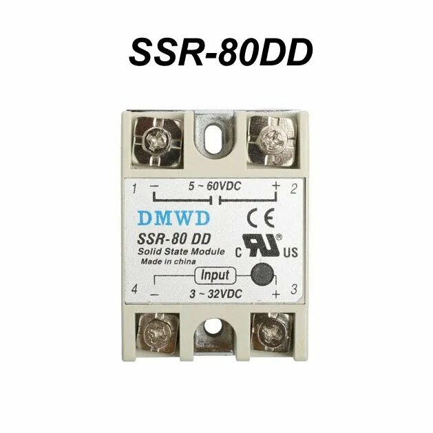 SSR-80DD Твердотельный модуль реле DC-DC Однофазный SSR 80A 3-32V TO 5-60V DC -4 шт.