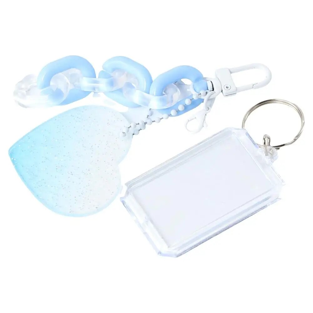 Прозрачный держатель для карт из акрила blue-with pendant