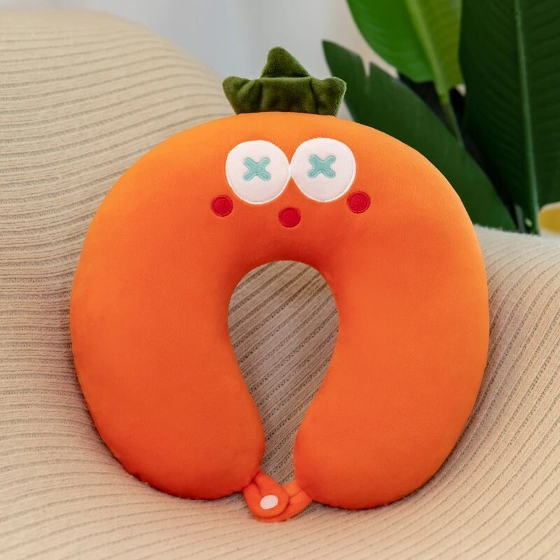 Мультяшная U-образная подушка из плюша Оранжевый, Carrot
