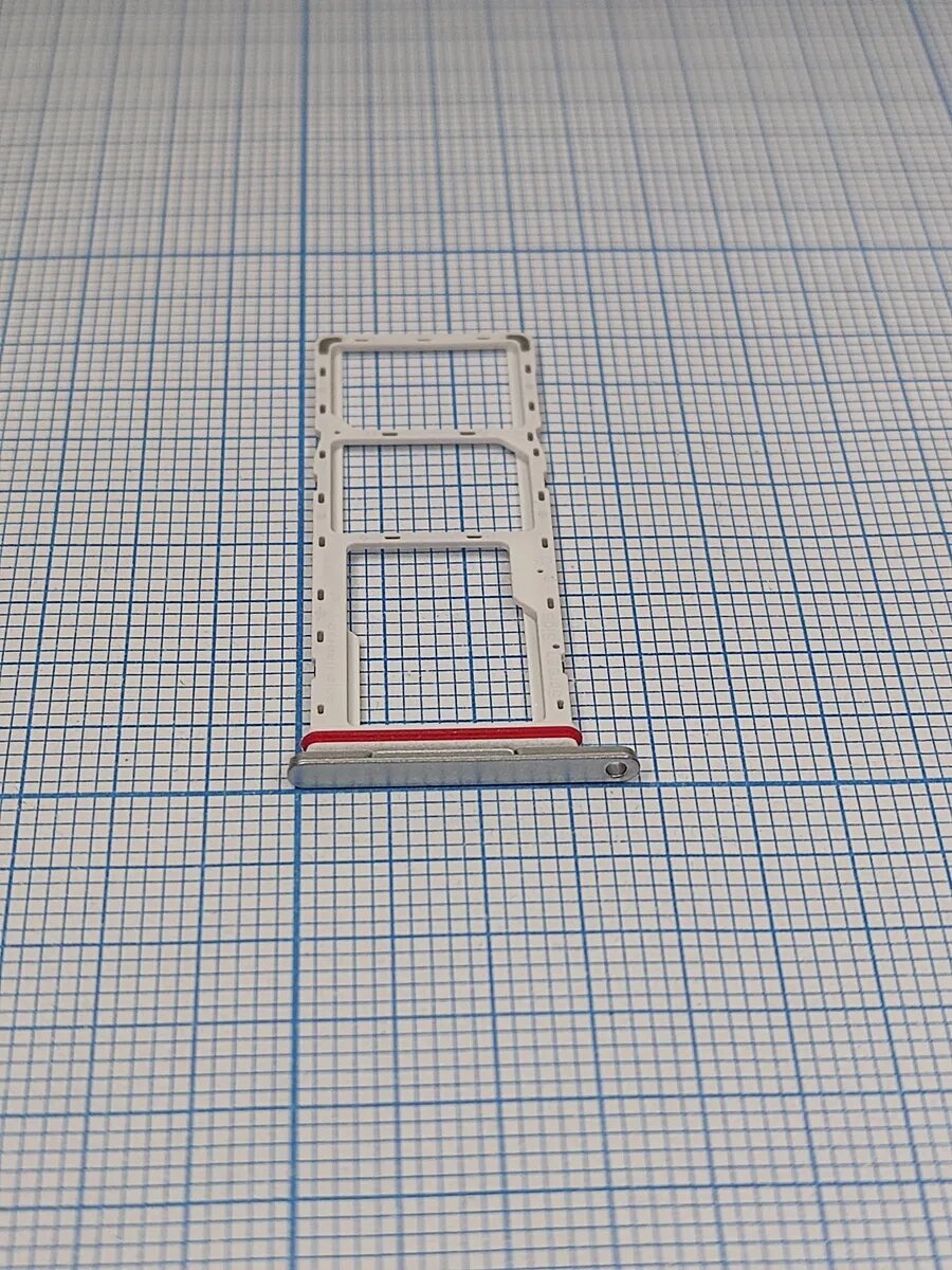 Держатель SIM-карты Tecno Spark 30C (серебристый) контейнер лоток слот