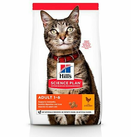 Hills Science Plan Adult Chicken 604174 / Сухой корм Хиллс для кошек Курица 10 кг