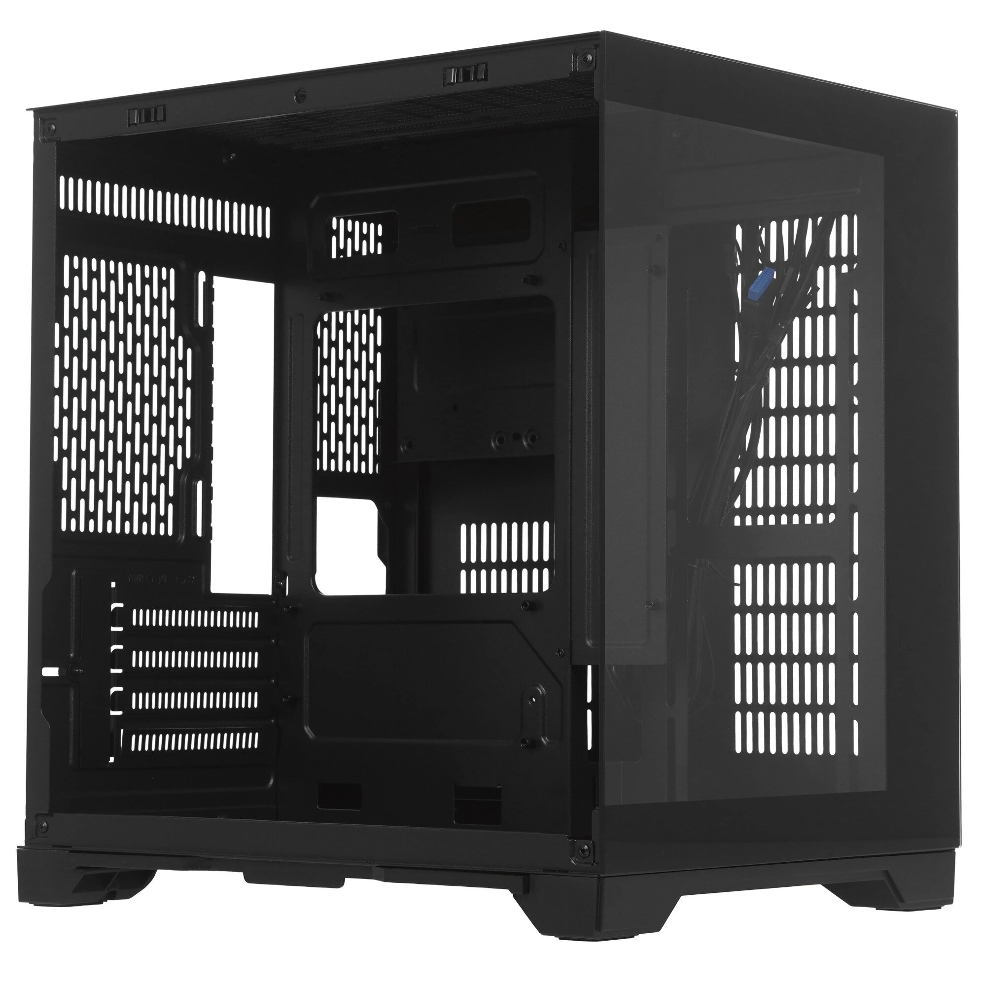 Корпус Mini-Tower 1STPLAYER MEGAVIEW MV5-TP ARGB, Micro-ATX, черный (MV5-TP-BK)