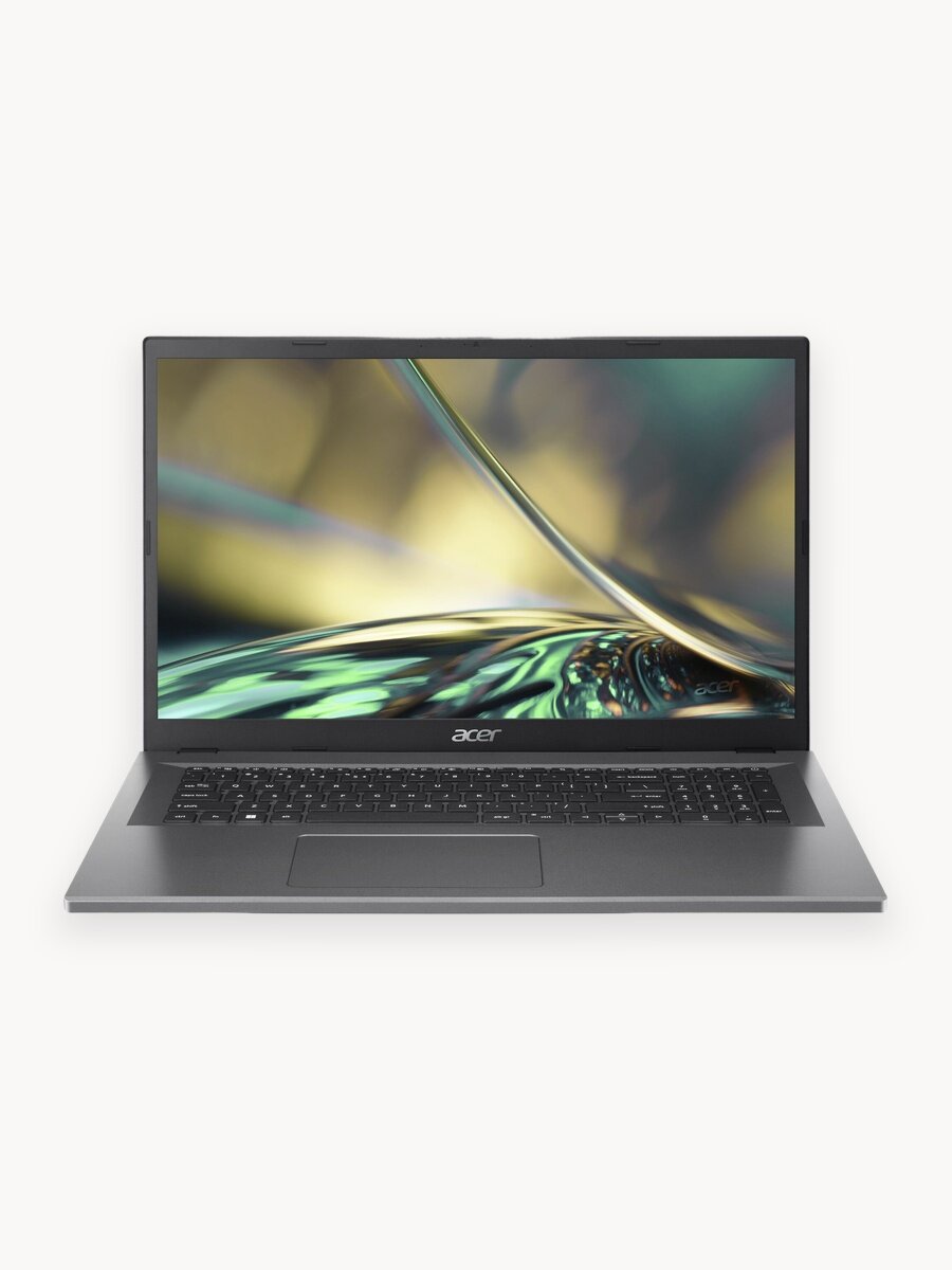Ноутбук ACER Aspire 3 A317-55P-C3XL, 17.3" FHD IPS, Intel N100, 4-ядерный, 8ГБ LPDDR5, SSD 512ГБ, Intel UHD Graphics, без ОС, серебристый