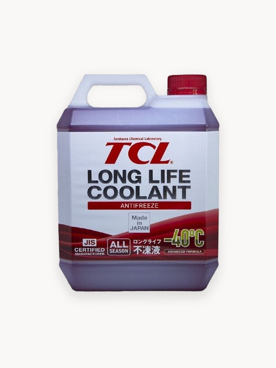 Антифриз красный 4 литра -40 TCL LLC G12+, японская охлаждающая жидкость для автомобиля