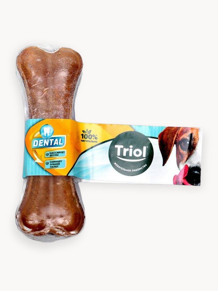 Жевательная косточка Triol DENTAL, для чистки зубов, для собак, 10см, 30г