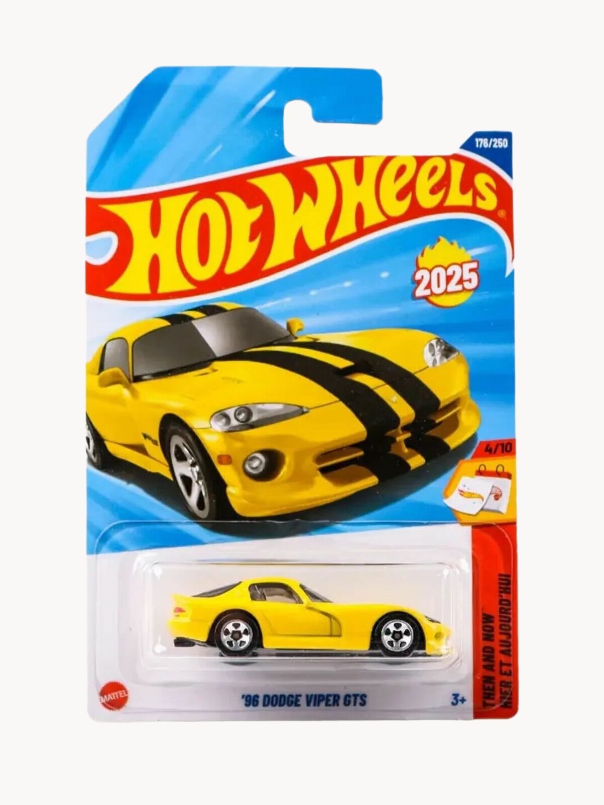 JBB95 Hot Wheels машинка металлическая игрушка коллекционная масштабная модель 96 Dodge Viper GTS кейс 2025