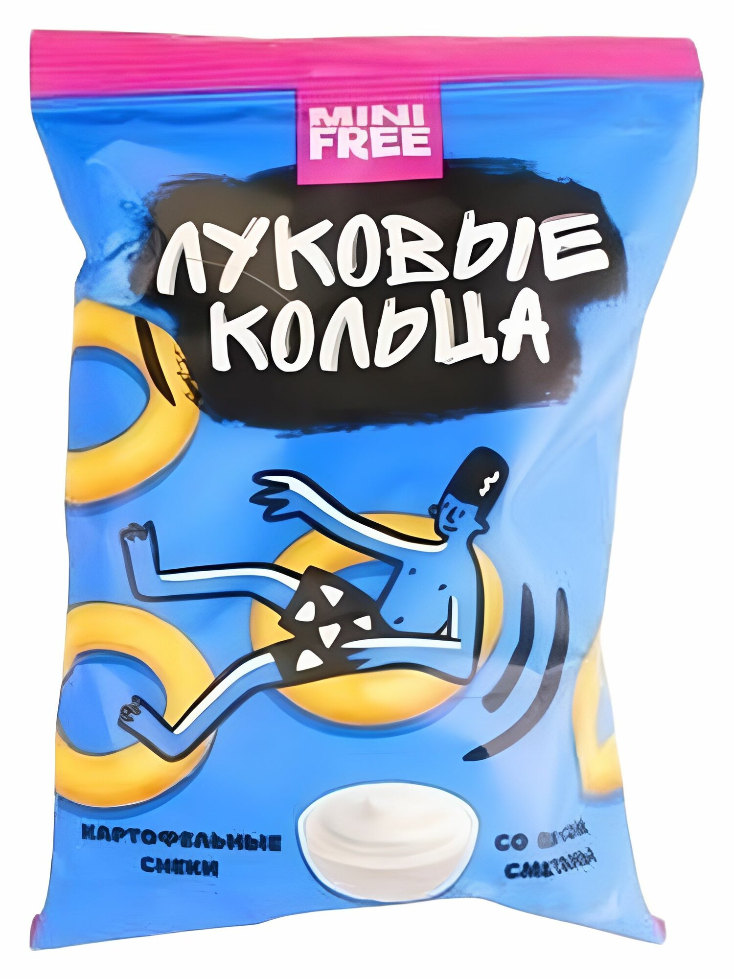 Mini Free, луковые кольца со вкусом сметаны, 45 г