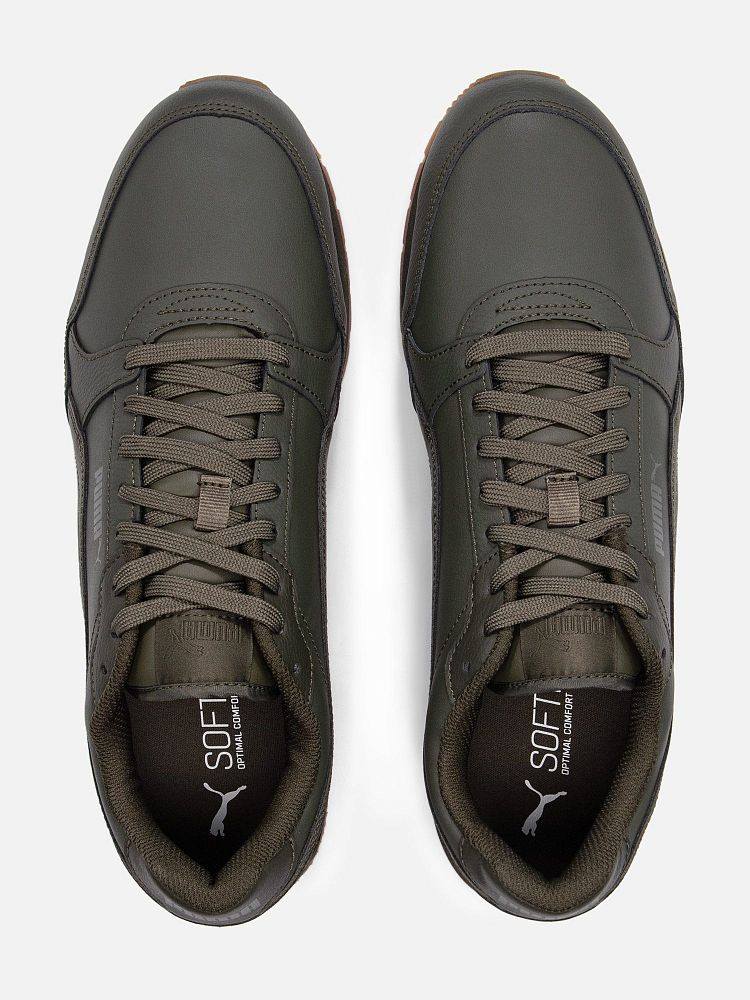 Кроссовки PUMA ST Runner, полнота 6 (RU)/ на среднюю стопу, размер 40, хаки — фото 1
