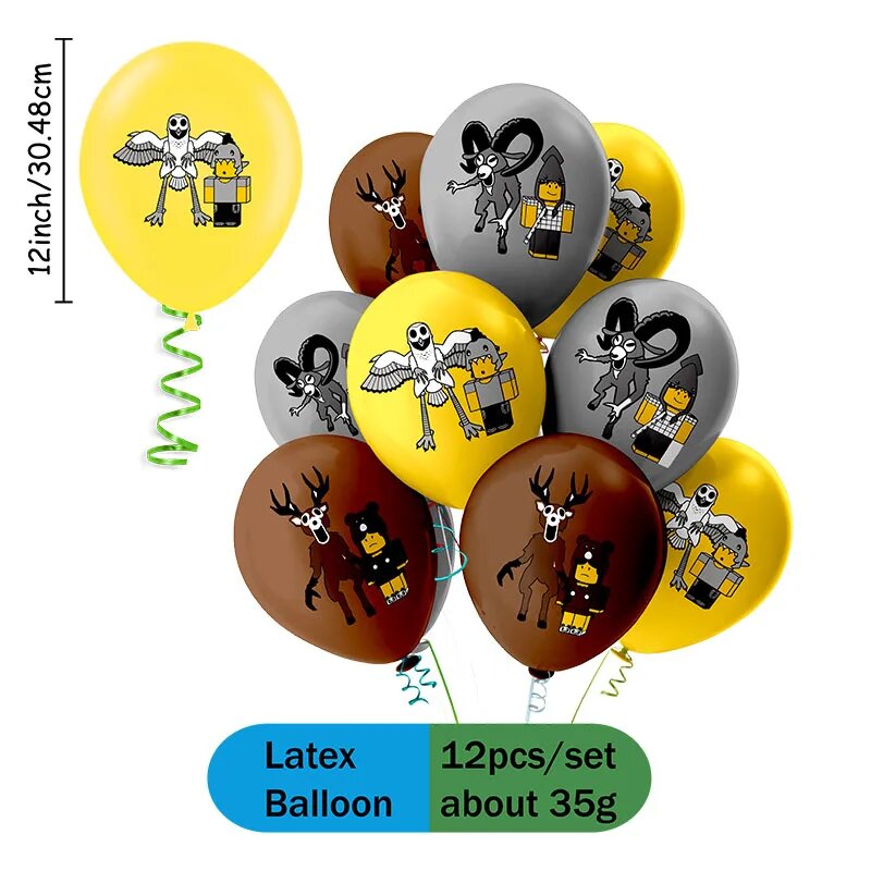 Набор для праздника «99 ночей в лесу» ROBLOX Balloon 12pcs