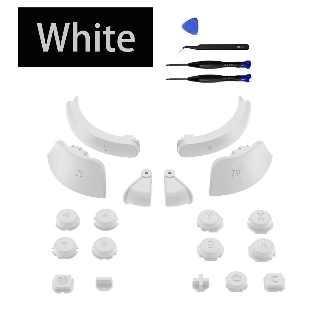 JOEFANS Кнопки ABXY для Nintendo Switch 2 JoyCon 2 White for Joycon2
