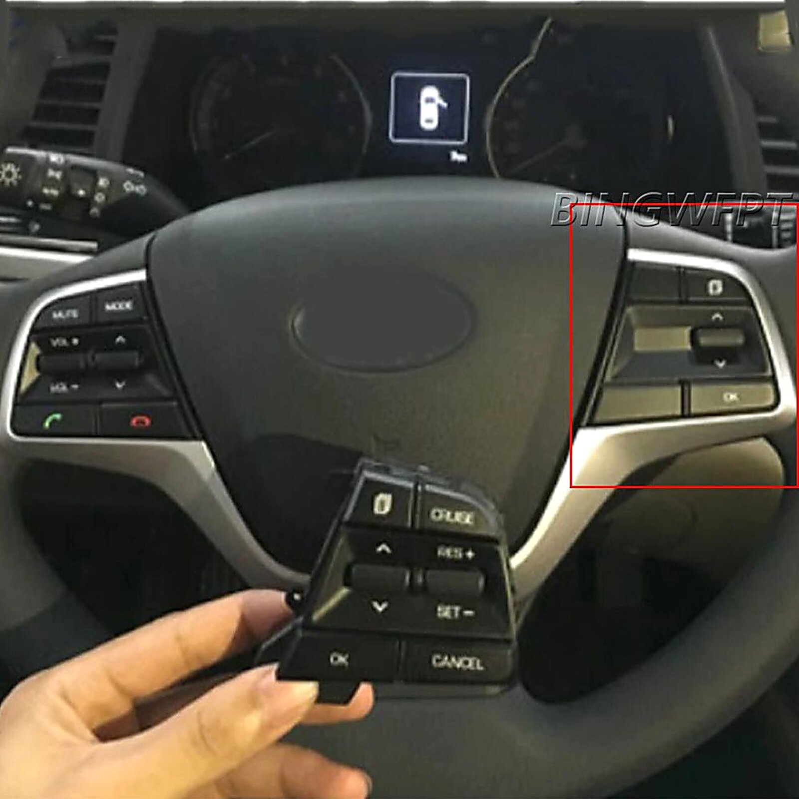 Вставка мультируля арт. Переключатель кнопок на рулевое колесо для Hyundai elantra 1.6L / Hyundai Elantra 1.6L 2016 2017 2018
