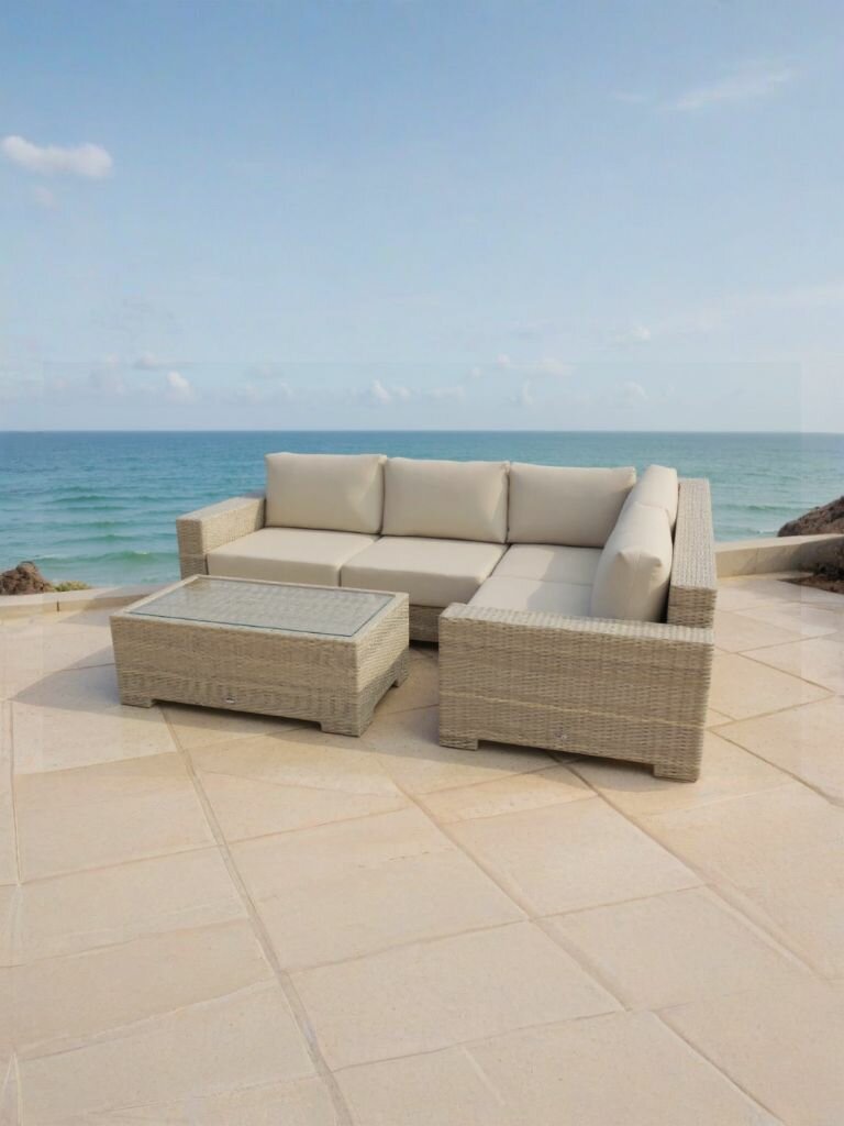 Комплект из искусственного ротанга Суматра, светло-бежевый, 2.8х1.8 метра