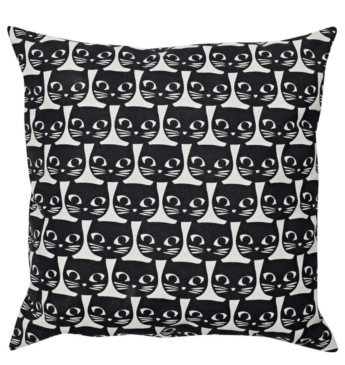 Подушка маттрам IKEA, белый/черный кот 40x40 см (90504911)