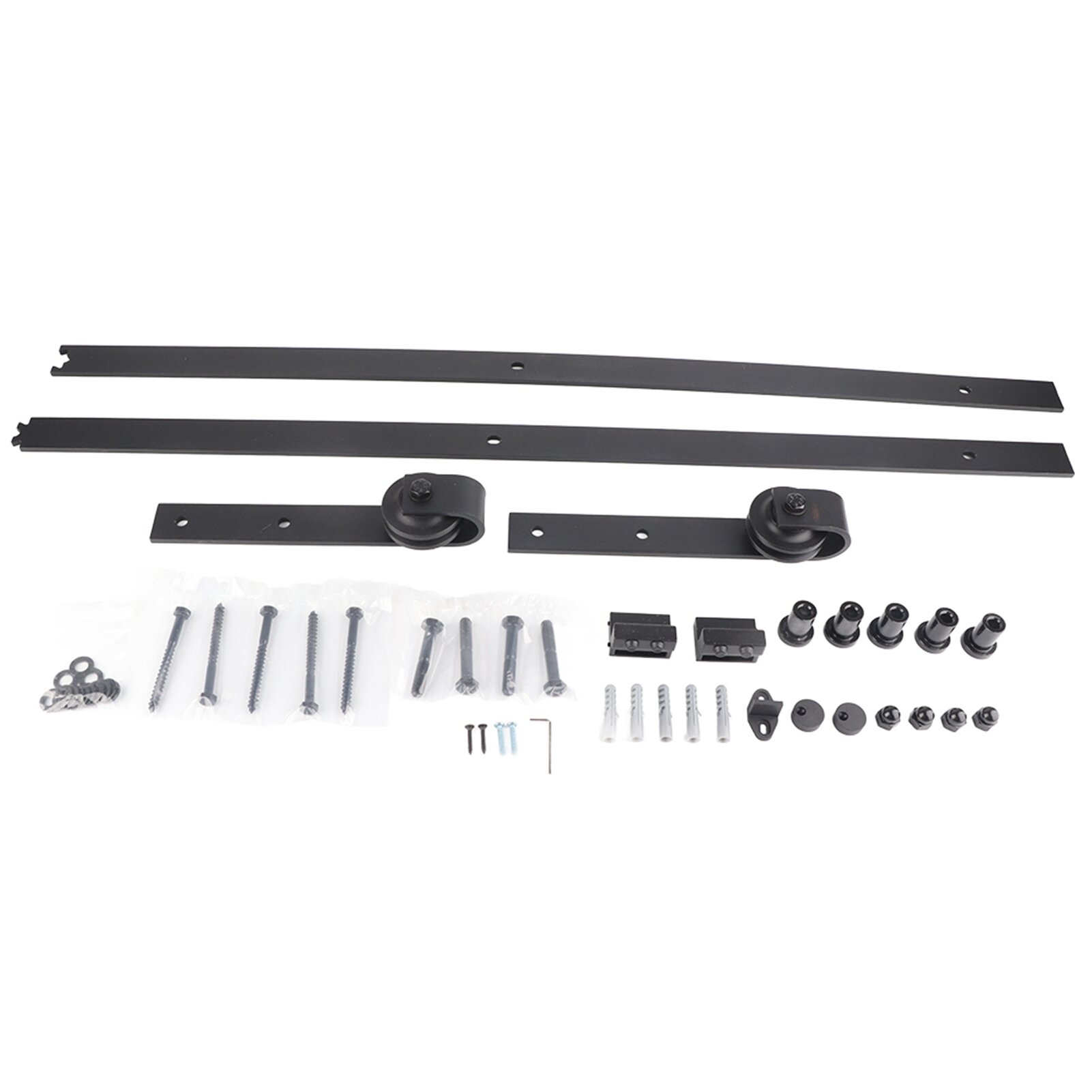 Современная раздвижная система для шкафа-купе с амбарной дверью 6,6 футов, система направляющих для одинарной деревянной двери