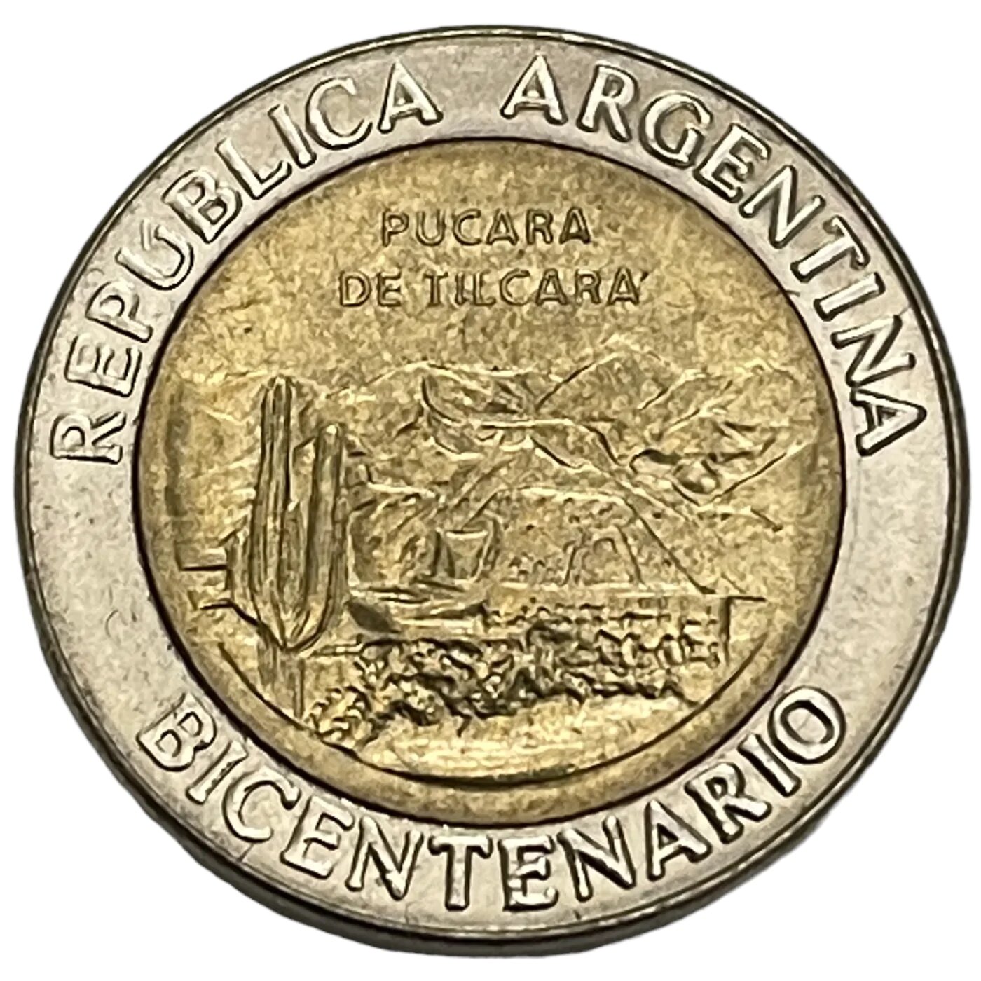 Аргентина 1 песо 2010 г. (200 лет Аргентине - Пукара-де-Тилкара) (Br+CN)