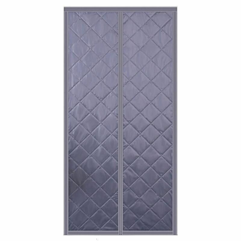 Утепленная зимняя дверная занавеска с магнитной фиксацией и ветрозащитой для домов с детьми или пожилыми, - W90H205 - 1