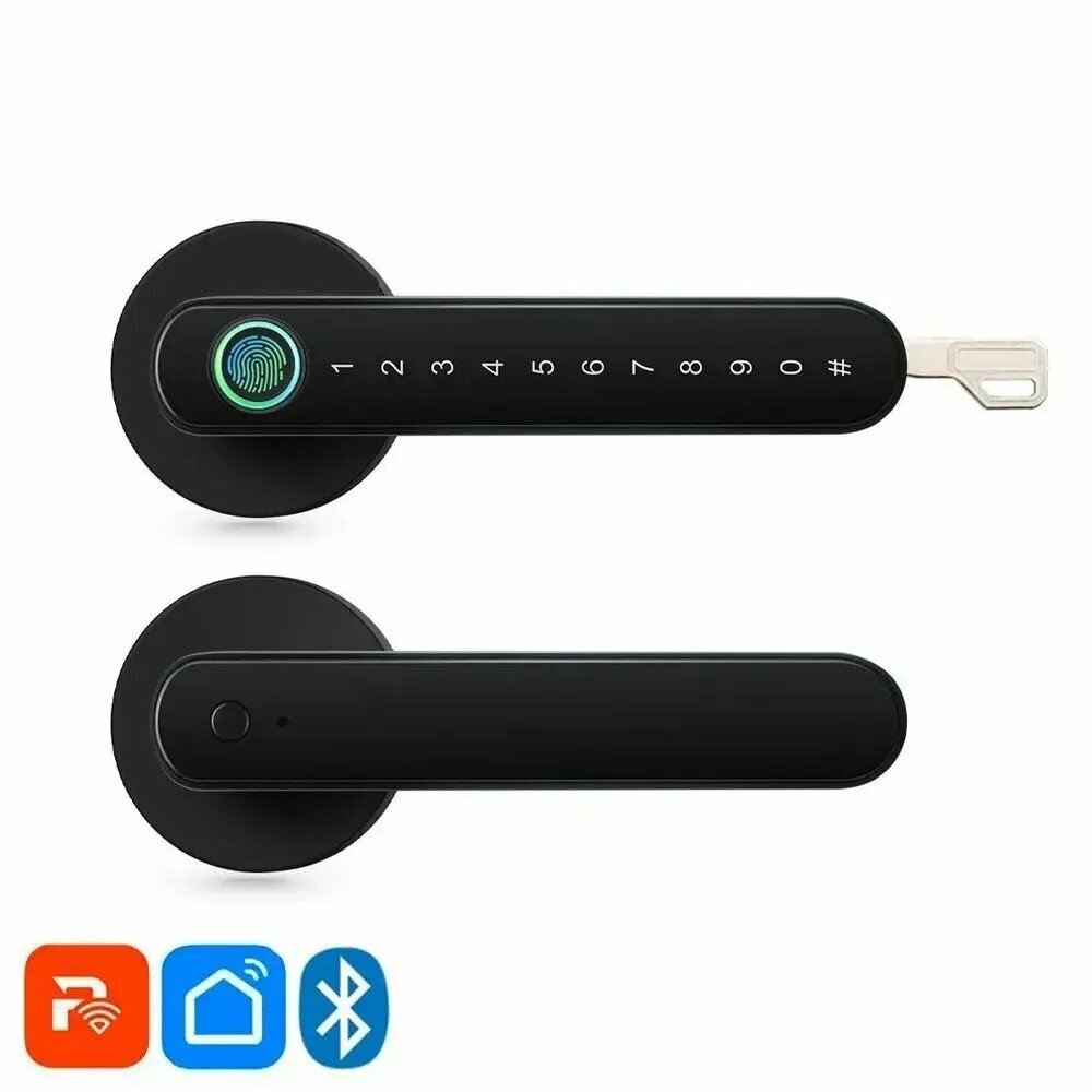 Биометрический Bluetooth-замок Ps-Link PS-T8 со сканером отпечатков, для помещений / приложение TUYA, SmartLife