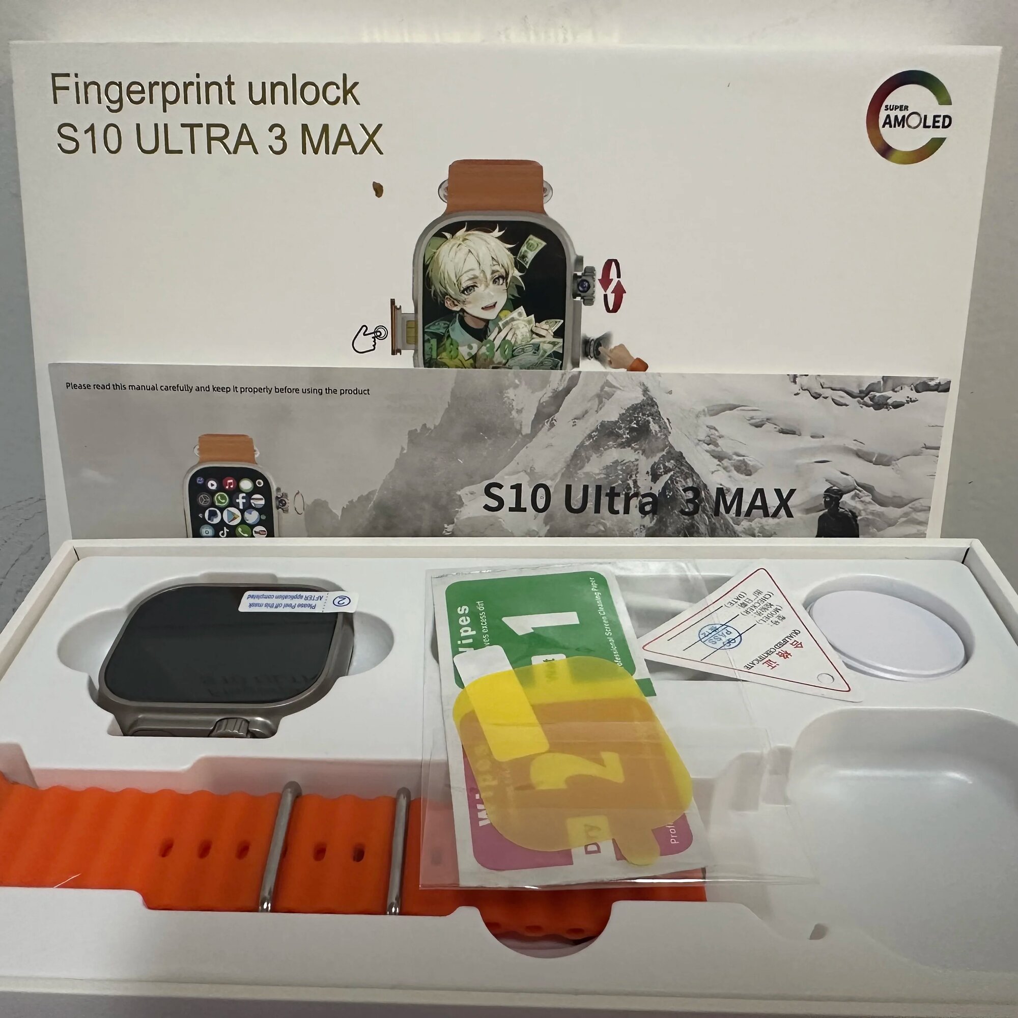 S10 ultra 3 max SmartWatch 4G/5G Android OS GPS 2.2inch AMOLED Smart Watch Play Store Download TOUCH ID SIM Card WIFI Men Women