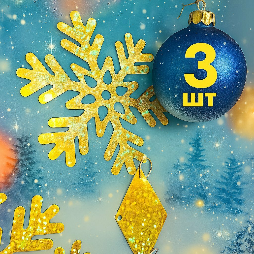 Блеск золота ТРИ гирлянды для эффектного оформления