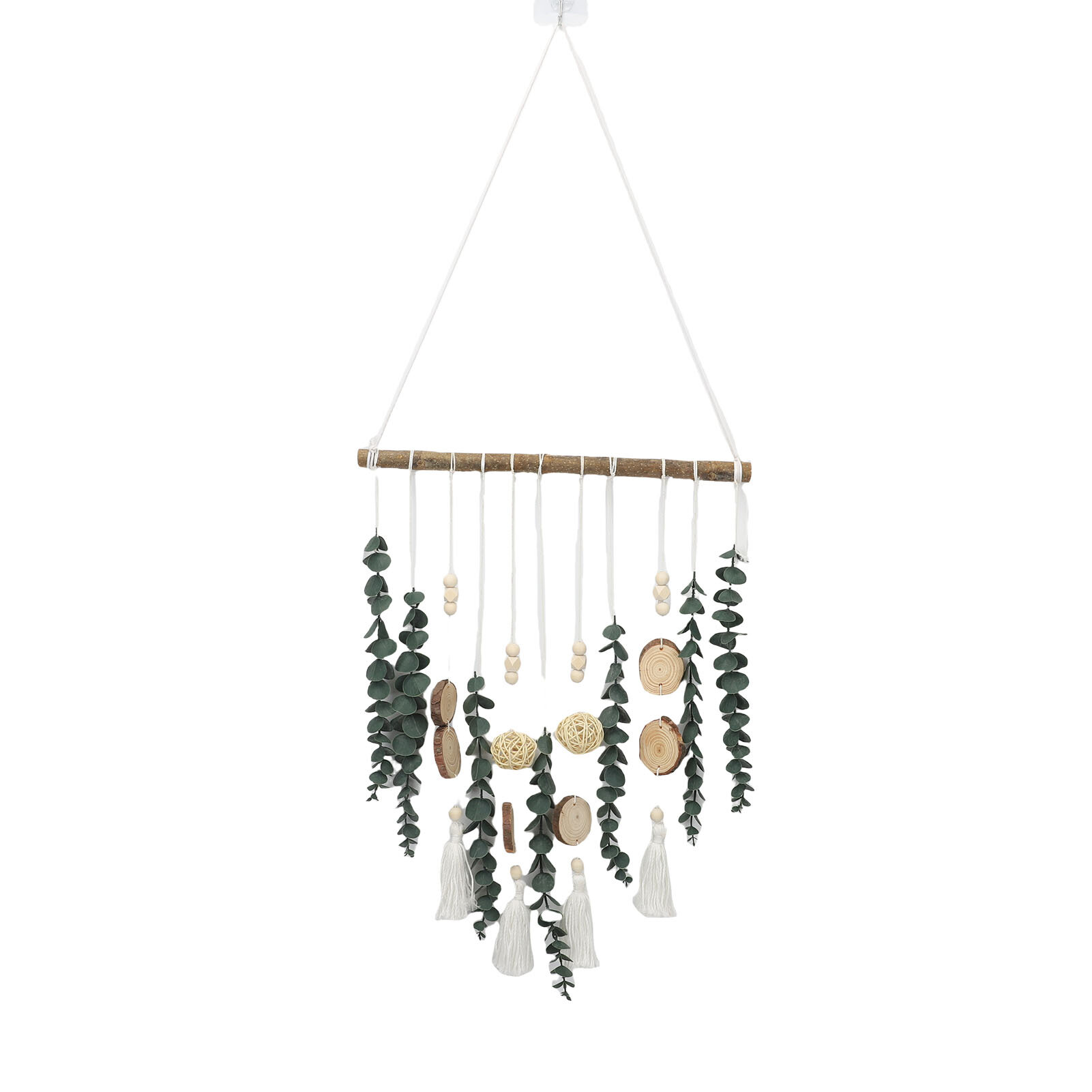 Эвкалипт Настенный Декор Искусственный Эвкалипт Растение Искусственная Зелень Листья Бохо Настенный Декор с деревянной Палкой для Спальни Гостиная Украшение Стиль B