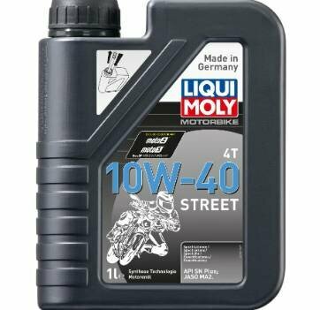 Масло для мотоциклов Liqui Moly Motorbike 4T Street 4T (четырёхтактное) 10W40, HC-синтетика, 1 литр 10W40 Motorbike 4T HC-синт. 1л. 1521/7609