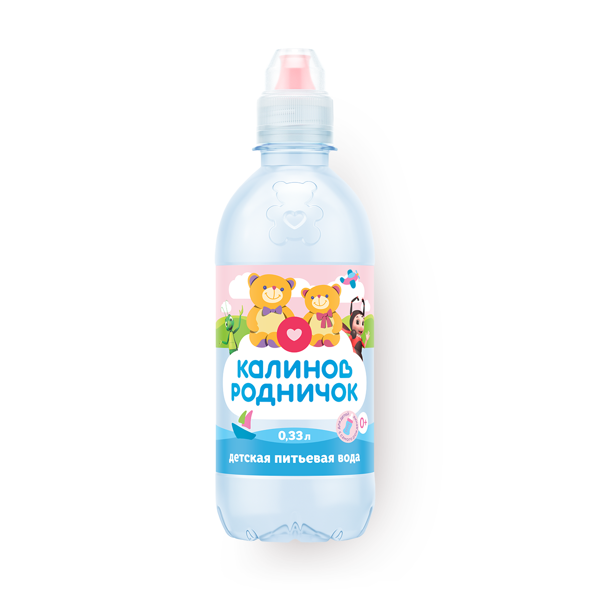 Вода детская Калинов Родничок, с рождения, без сахара, 0,33 л