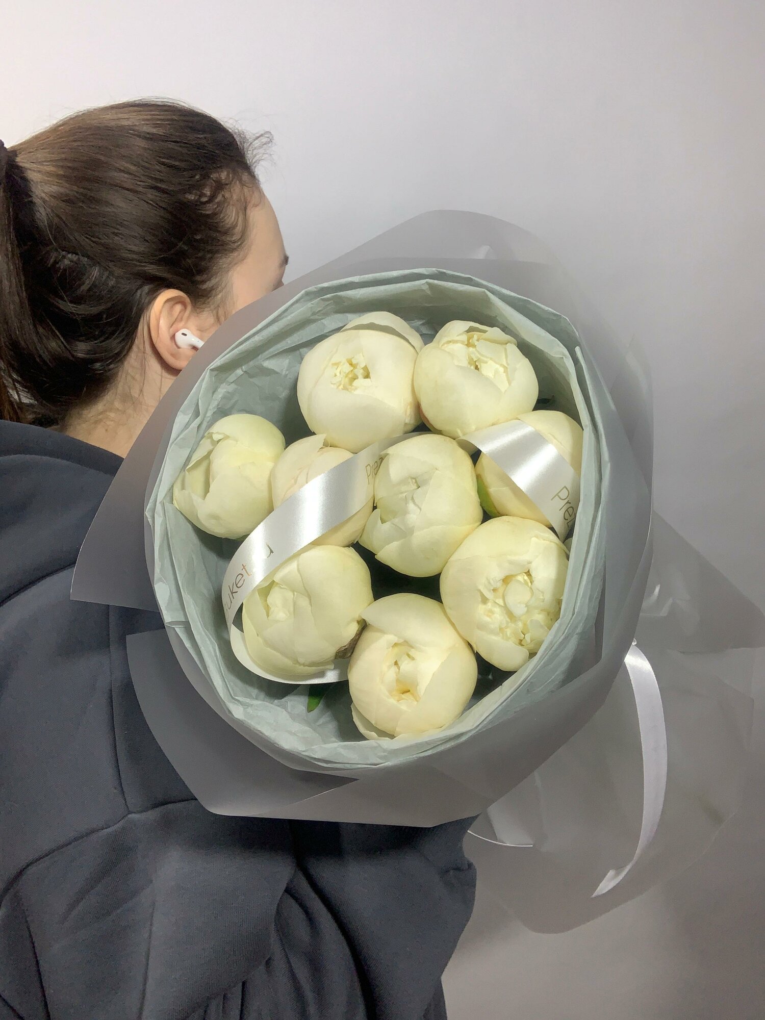 Белые Пионы "7шт пионы, высота 50см