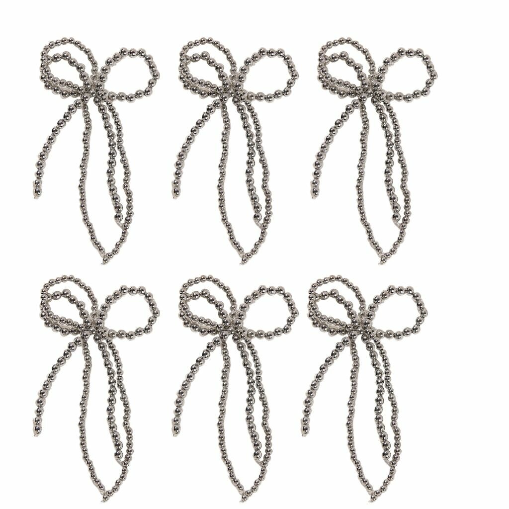 Вышитая бисером подвеска с бантом из акриловой текстуры для свадебных украшений