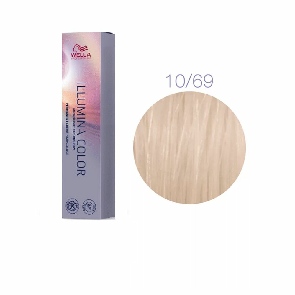 Wella Professionals Крем-краска Illumina Color 10/69 Блондин фиолетовый сандрэ, Вэлла Иллюмина 60мл