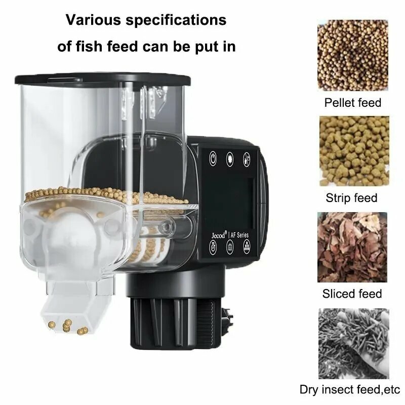 Jebao New Fish Tank Feeder Интеллектуальная автоматическая кормушка для аквариума с цифровым хронометражем, кормушка для рыбы большой емкости AF Series