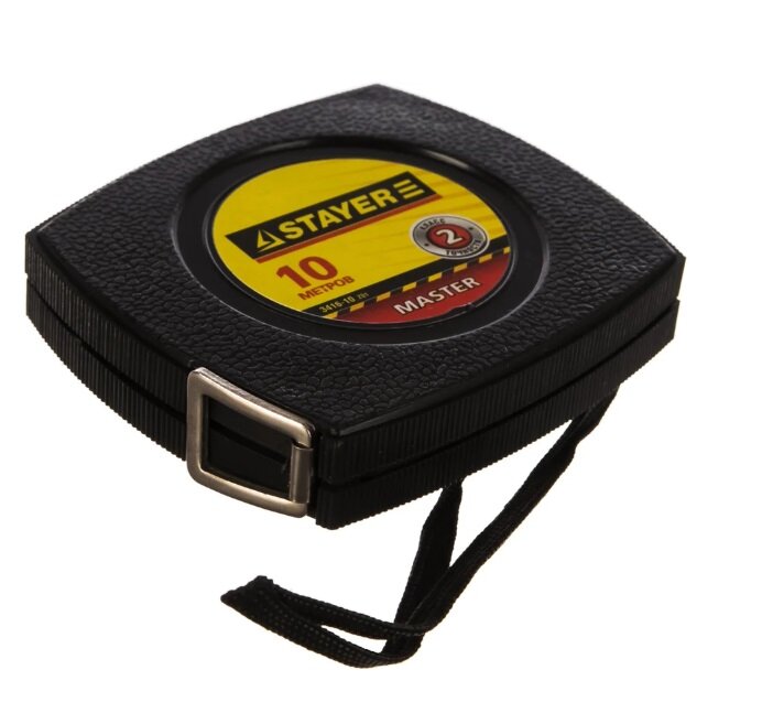 Мерная лента STAYER 10м стальная, пластмассовый корпус