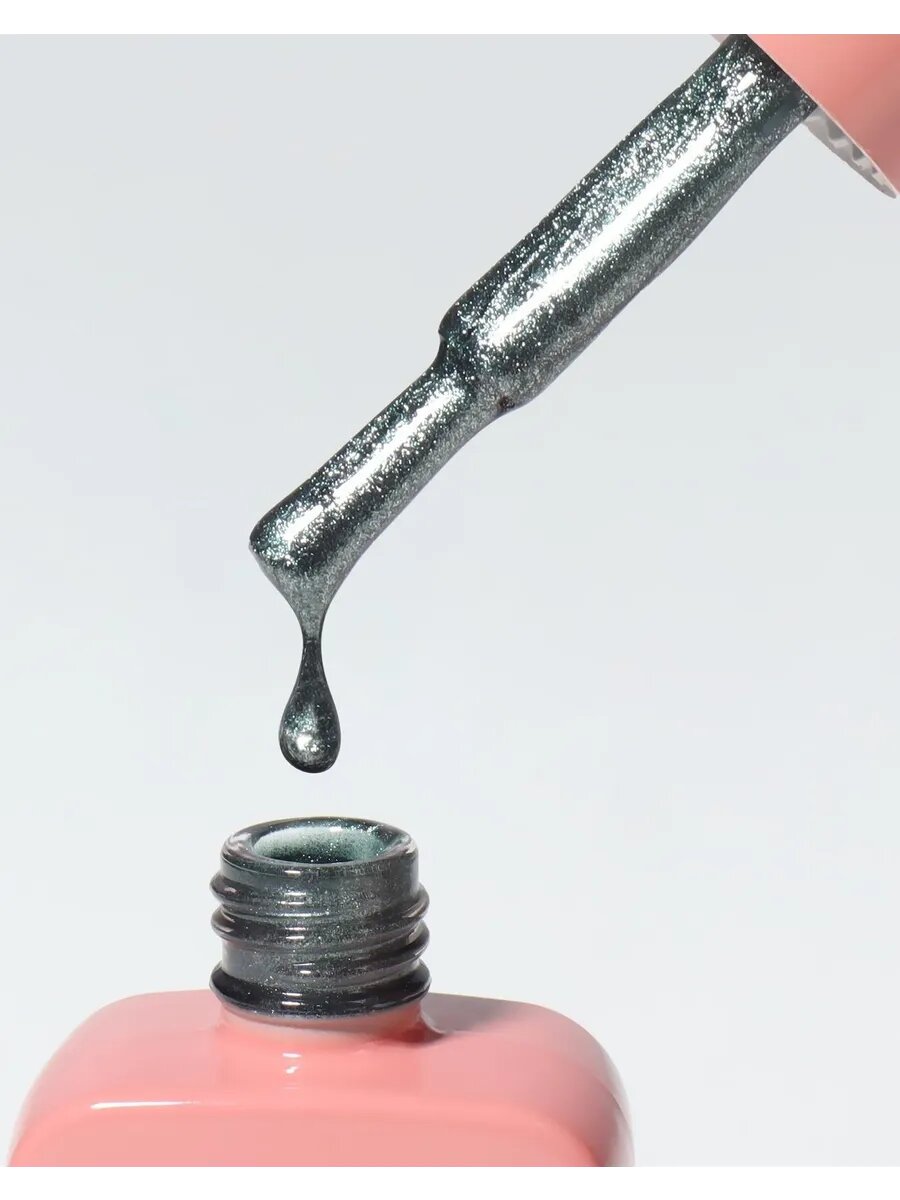 Гель лак для ногтей кошачий глаз хрустальный зеленый