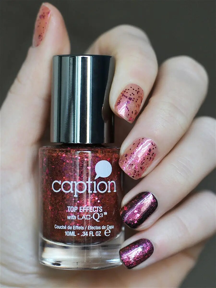 Лак-топпер CAPTION Young Nails с шиммером и блестками, 10 мл