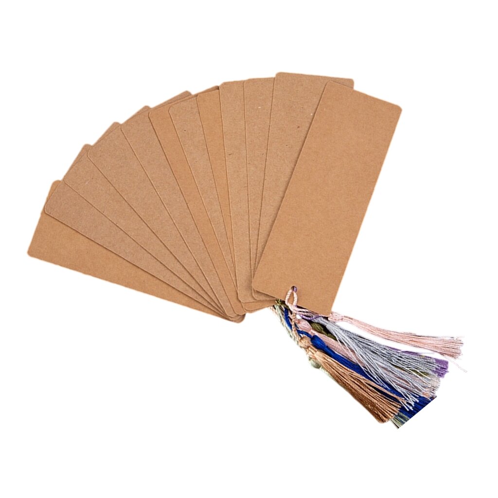 60 шт./компл. Бумажные Закладки с Красочными Кисточками Пустые Закладки Ручной Работы Бумажные Закладки Ремесла Эстетические Закладки