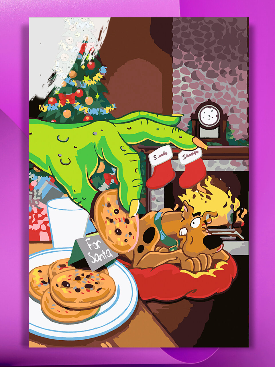 Картина по номерам на холсте Scooby BOOO, 40 х 60 см