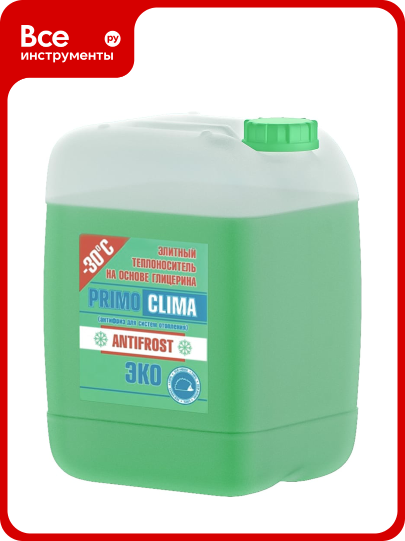 Теплоноситель Глицерин -30C ECO 20 кг, канистра, Primoclima, цвет зеленый Primoclima Antifrost PA-30C ECO 20
