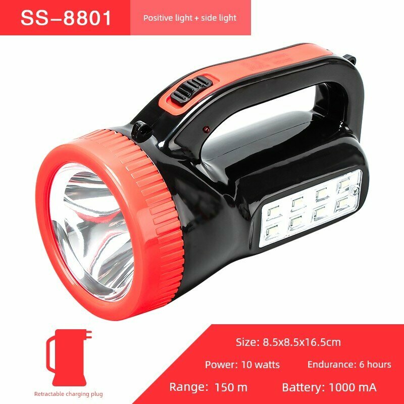Мощный светодиодный фонарь SUSEN для патрулирования, пожаротушения и экстренных ситуаций, перезаряжаемый, большой,