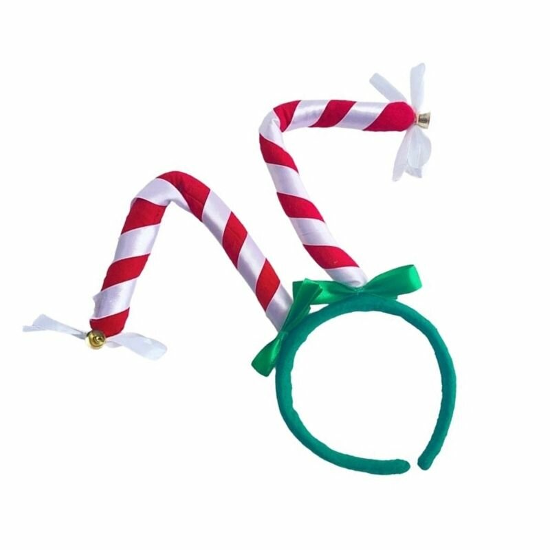 Рождественская Повязка на голову в полоску для праздничной вечеринки-зеленый