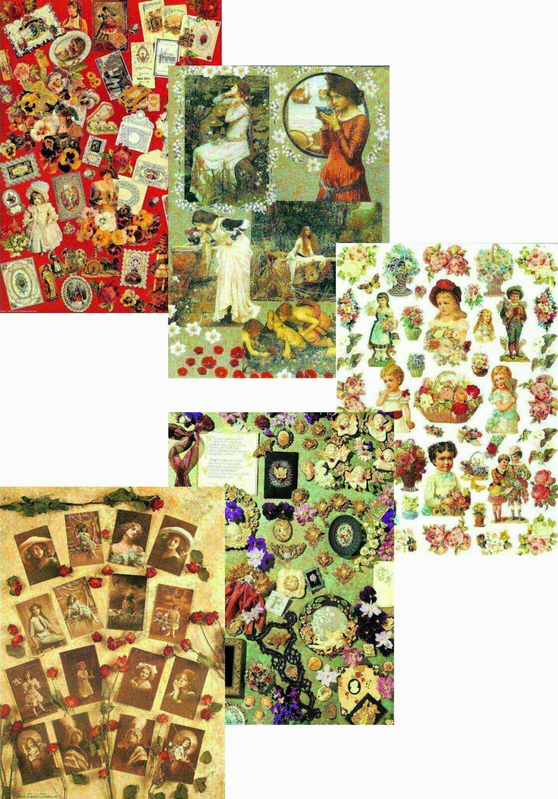 Набор бумаги для декупажа Рукоделие разноцветная, для декорирования различных поверхностей