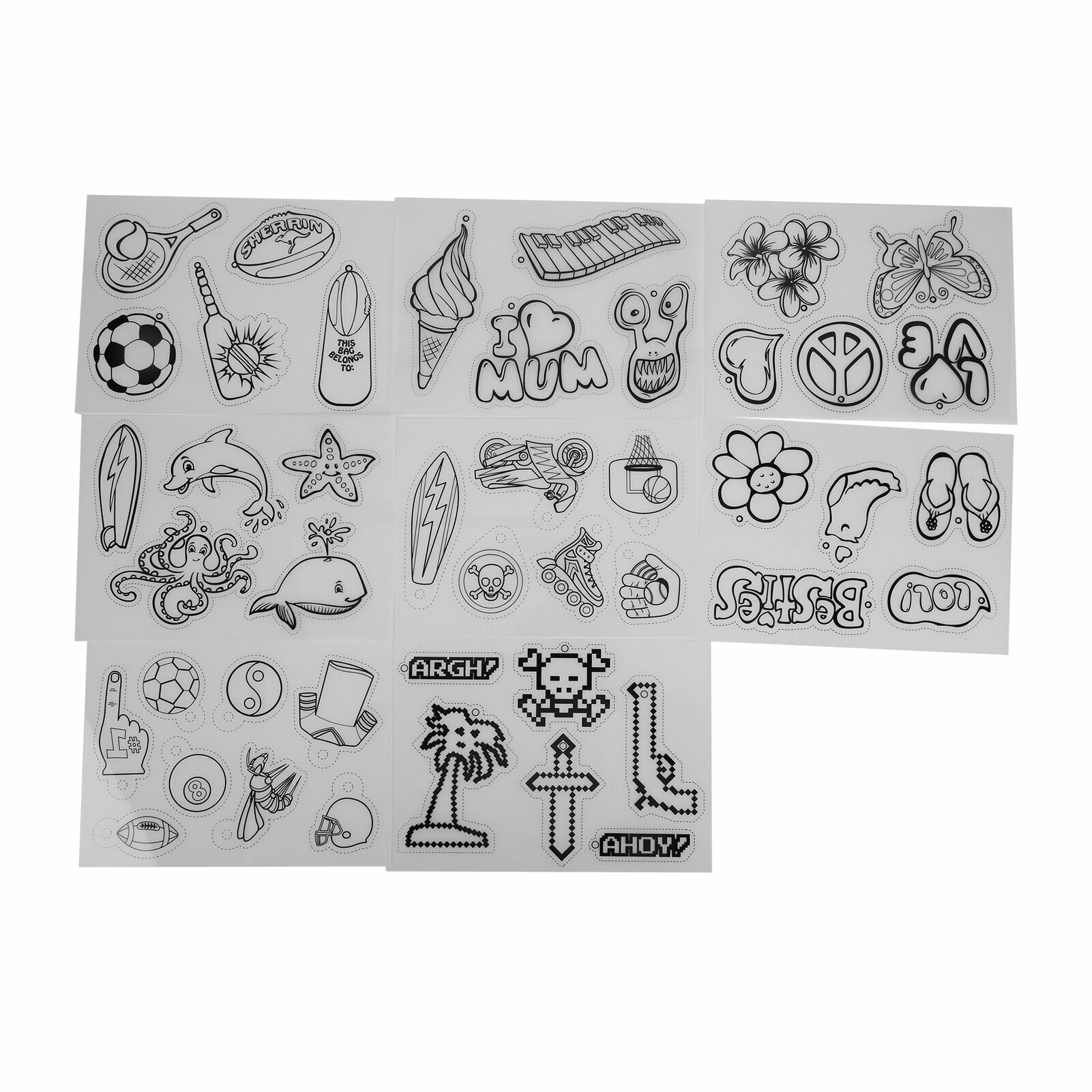 8pcs Shrinky Dink Paper Bops Широкий приложение Полупрозрачно