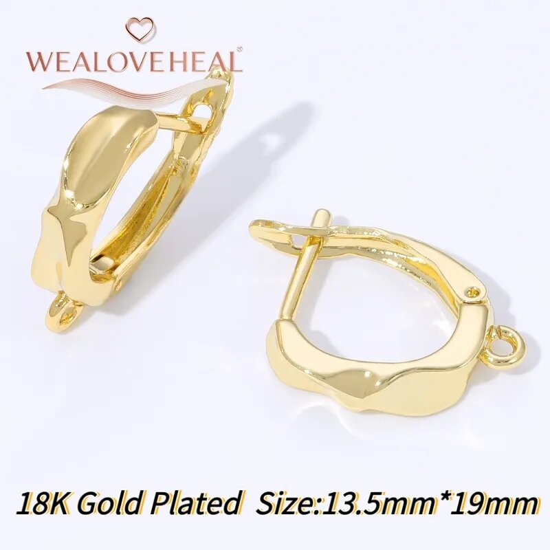Швензы для сережек WEALOVEHEAL, 18K Gold Plated, 2 Pairs