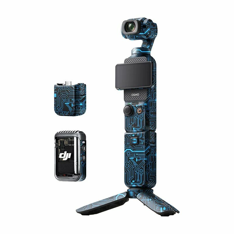JJC DJI Osmo Pocket 3 Пленка, синий рисунок, точные вырезы, без остатков