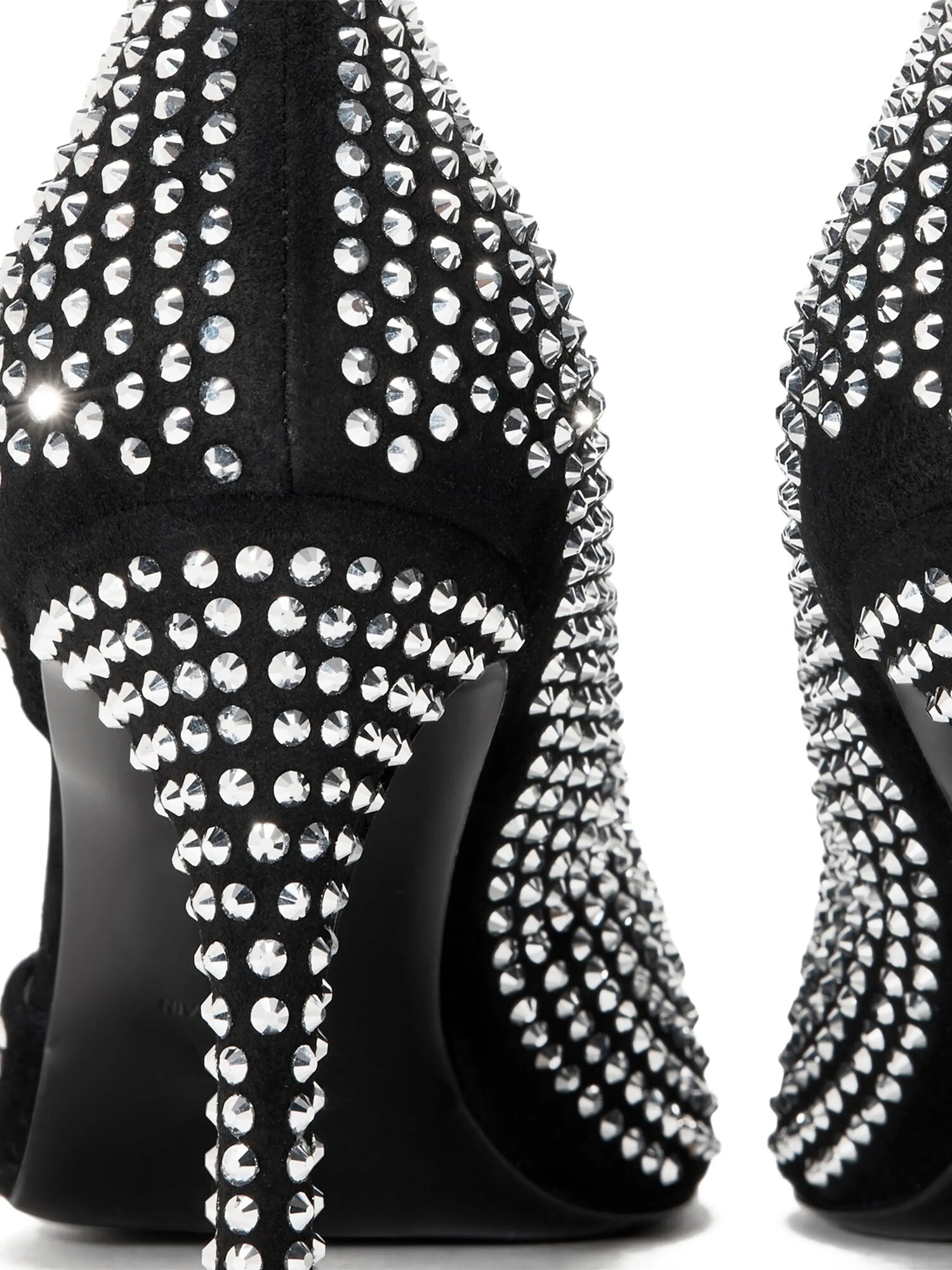 Туфли ROTATE Rhinestone stiletto pumps, размер 36, черный — фото 1