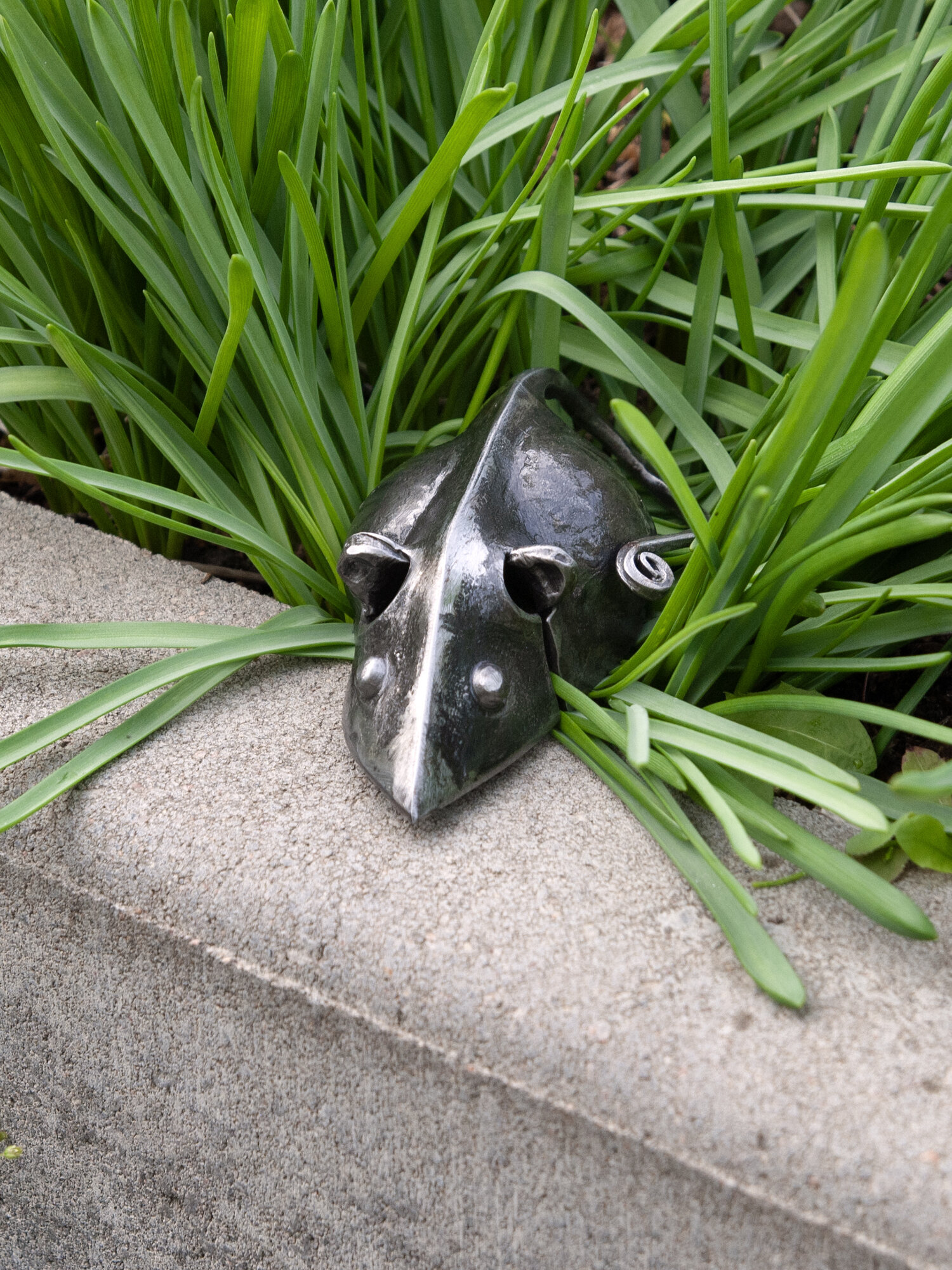 Фигурка Мышь кованая, ручная работа, 12см