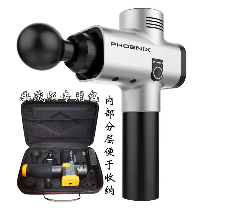 Прямая продажа с завода электроэнергетическое мышечное массажер бородатый фасция через захват релизатора фасции шеи [стандарт США] английская инструкция A2 [серебристый] четыре тканевых сумки