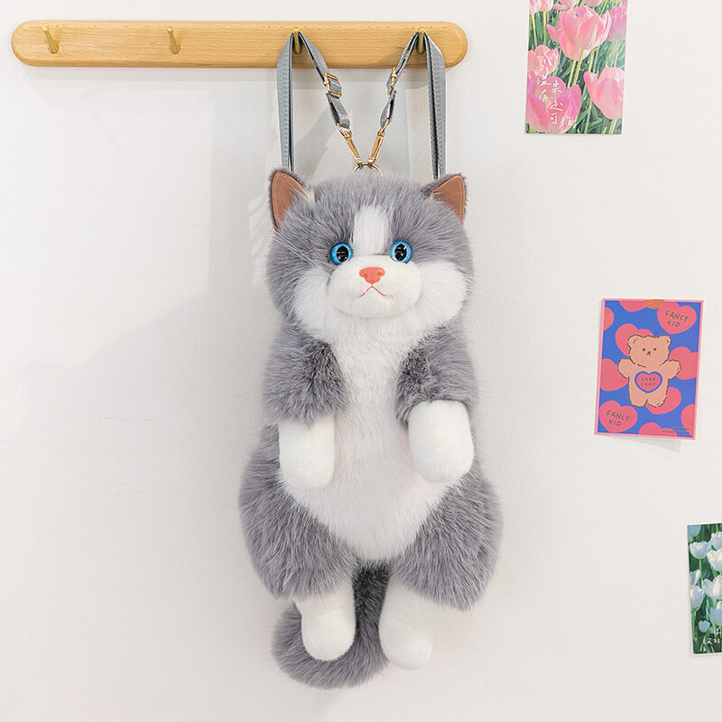 Рюкзак с плюшевой игрушкой в виде кошки Рэгдолл, интернет-знаменитость, подарок для детей, рюкзак для девочек, плюшевая игрушка кошки оптом